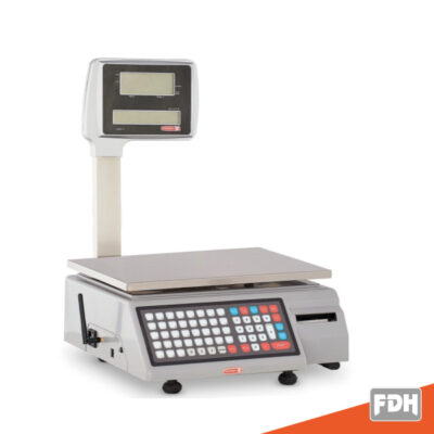BÁSCULA ETIQUETADORA DE PLÁSTICO CON TORRETA 20kg